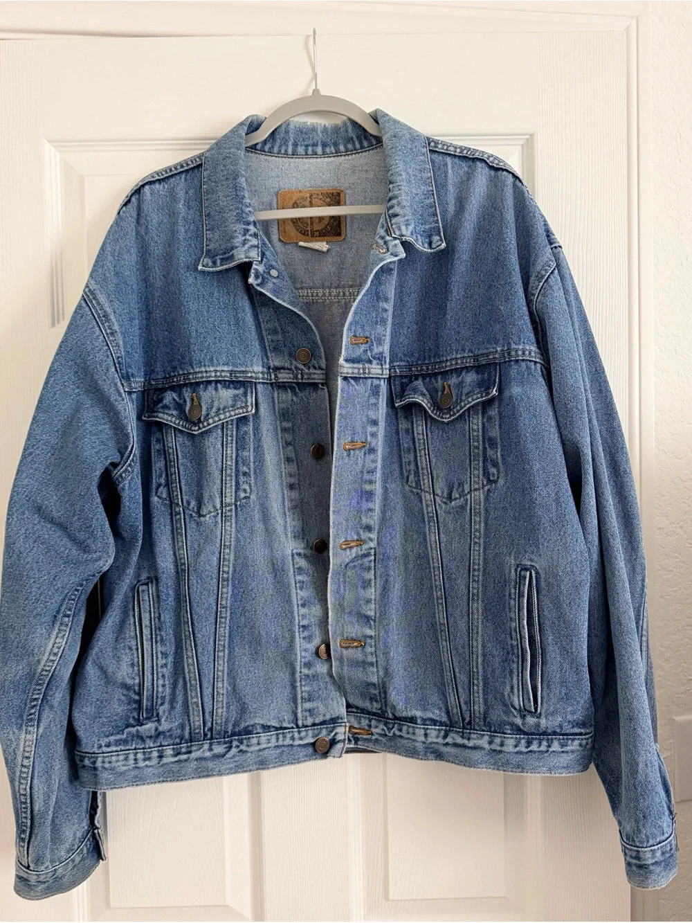 Jackets & Coats | Blue Denim Jacket With Horse Back Artwork | Poshmark